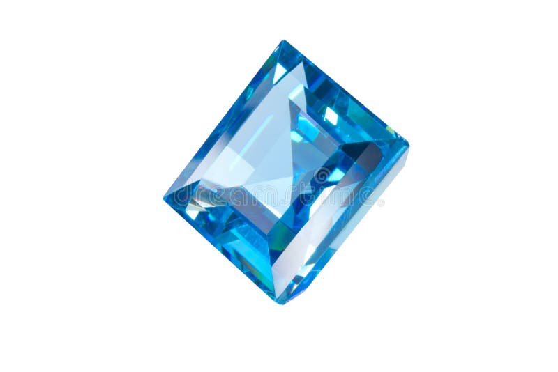 Blue gem isolated stock photo. Image of blue, gemstone - 16275326