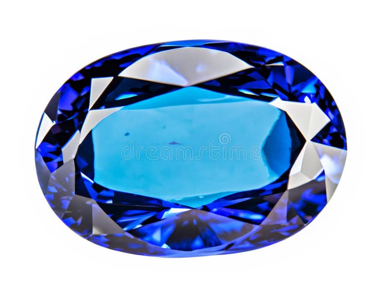 Blue Gem Isolated Against White Background Stock Illustration ...