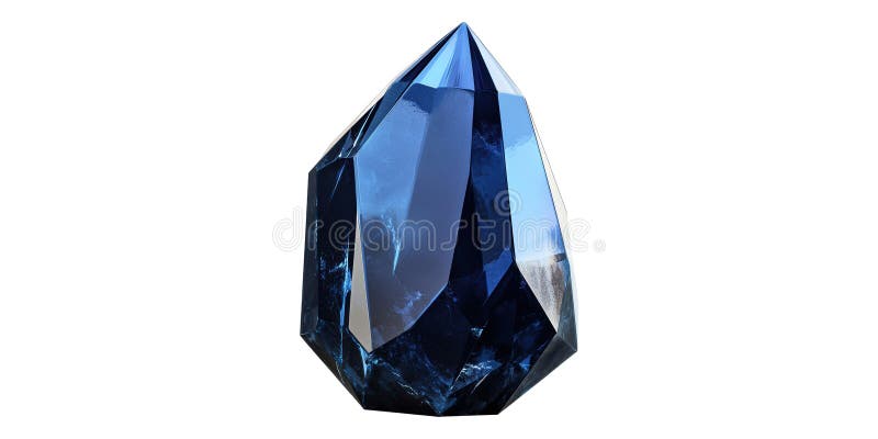Blue Gemstone Crystal Object Isolated on Transparent Background Stock ...