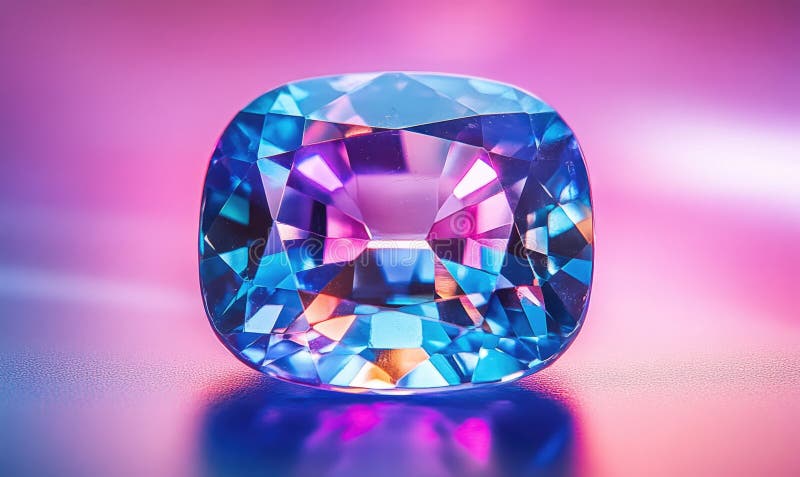 A Blue Gemstone Sits on a Table Stock Image - Image of white, beautiful ...