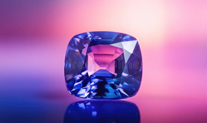 A Blue Gemstone Sits on a Table Stock Photo - Image of precious ...