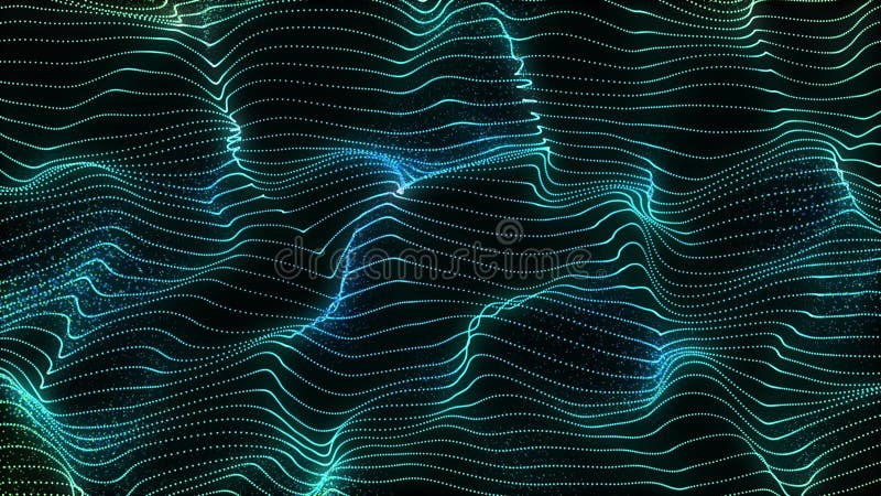 Blue Genesis Wave Abstract Background Animation Stock Footage - Video ...