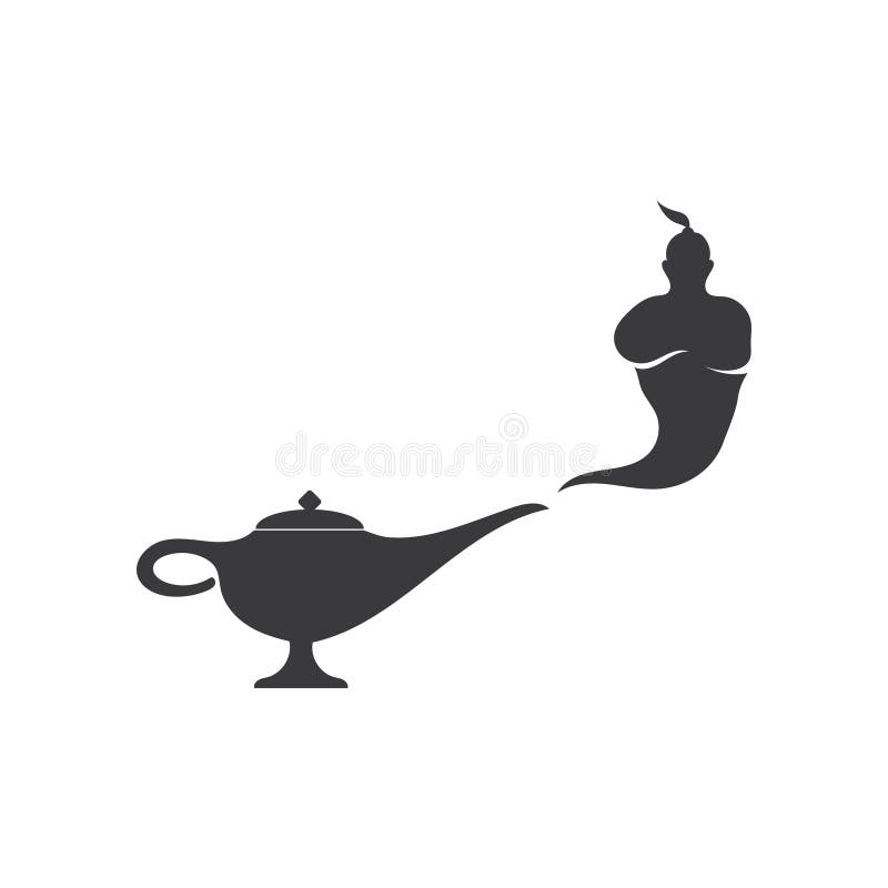 Blue genie icon stock vector. Illustration of spirit - 370743755