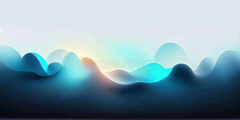 Blue Gentle Wavy Gradient Flow in the Backdrop, with Colorful ...