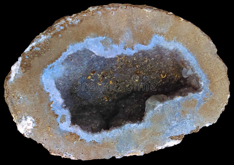 Blue geode stock photo. Image of crystal, milky, stone - 4728604