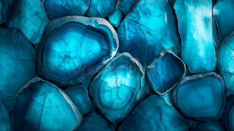 Blue Geode Pattern with Natural Texture Stock Illustration ...