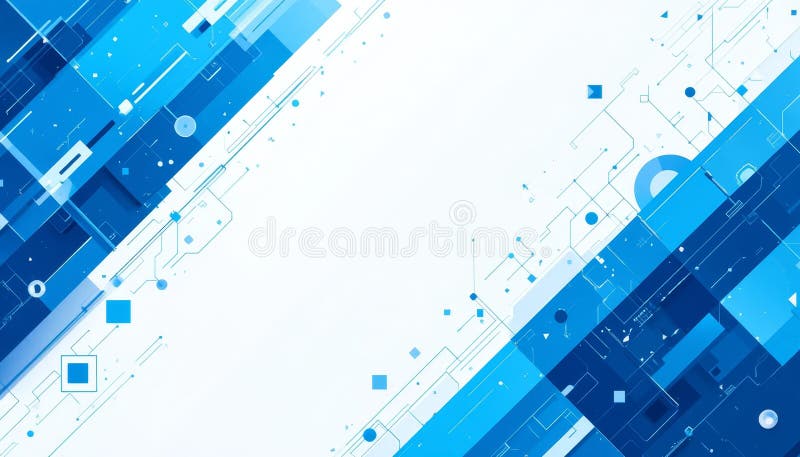 Blue Geometric Abstract Background for Modern Tech Designs. Stock ...
