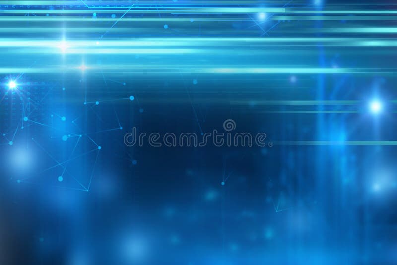 Blue Geometric Shape Abstract Technology Background Stock Illustration ...