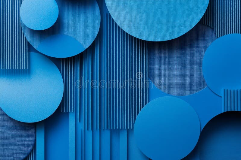 Blue Geometric Background Design. Stock Photo - Image of panels ...