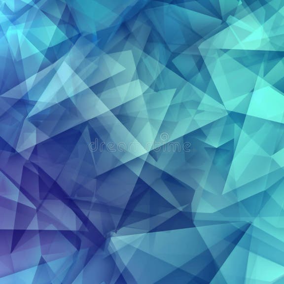 Blue Geometric Background with Polygons for Text. Triangle Banner for ...