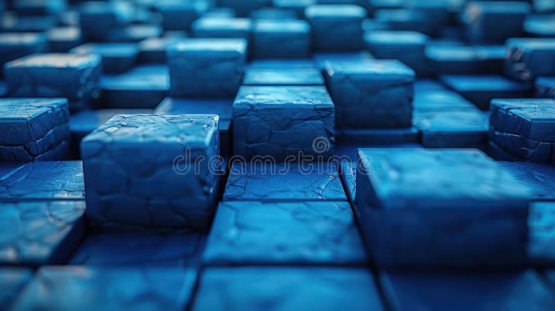 Blue Geometric Blocks - Abstract Animated Background Design Stock ...