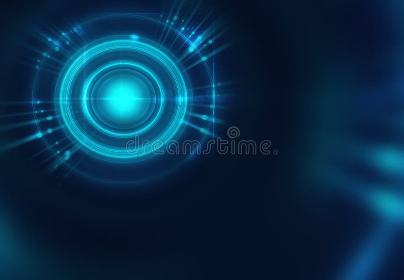 Blue Geometric Circular Shape Abstract Technology Background Stock ...