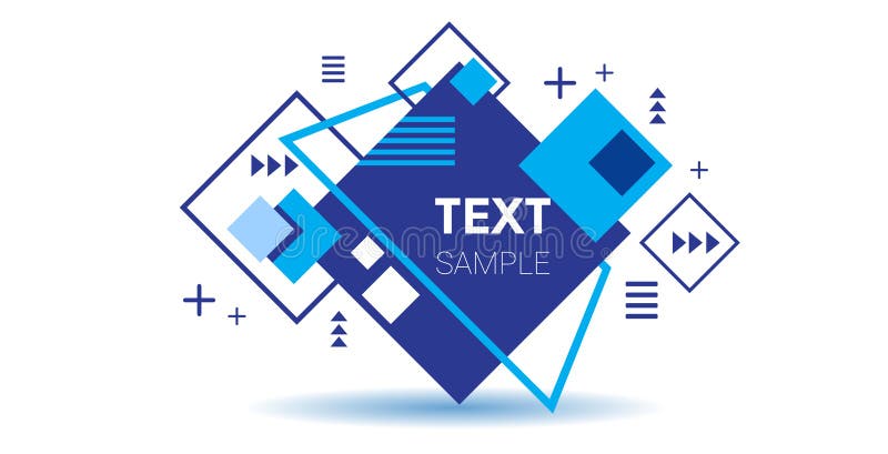 Blue Geometric Forms Abstract Banner Template Modern Graphic Element ...