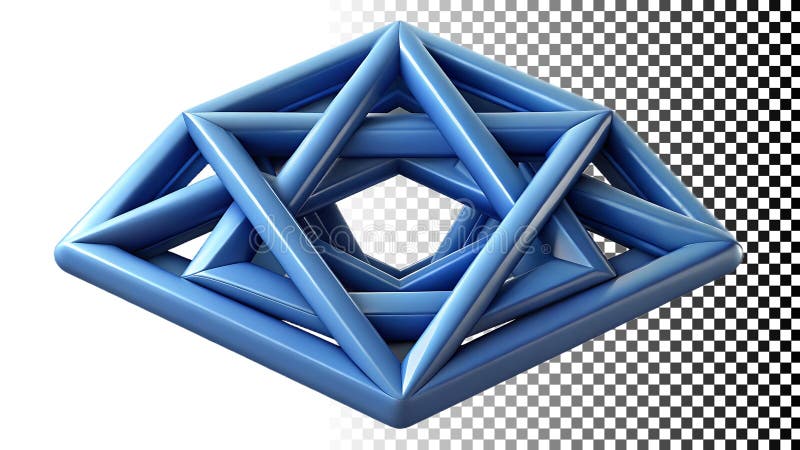 Blue Geometric Frame, Modern and Architectural Design Element Png ...