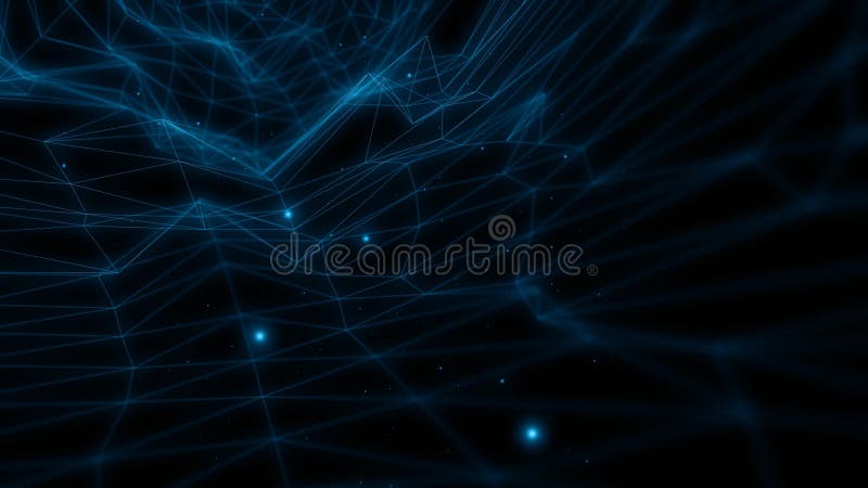 Golden Geometric Grid in Three Dimension Space Stock Illustration ...