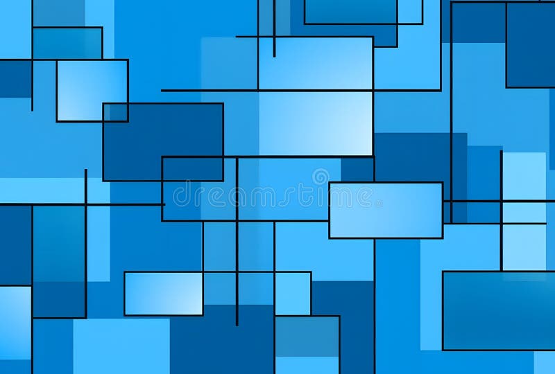 Abstract Blue Geometric Pattern Background Stock Illustration ...