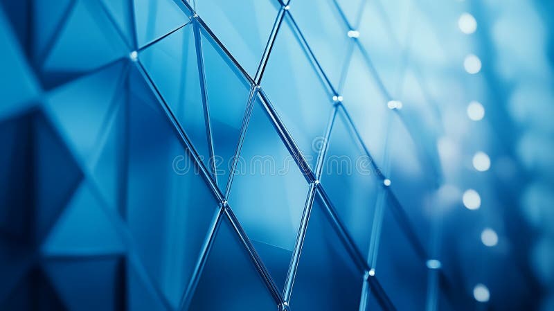 Blue Geometric Patterns Create a Captivating Visual Effect in Modern ...