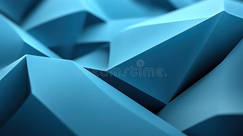 Blue Geometric Patterns Form Landscape Stock Illustration ...