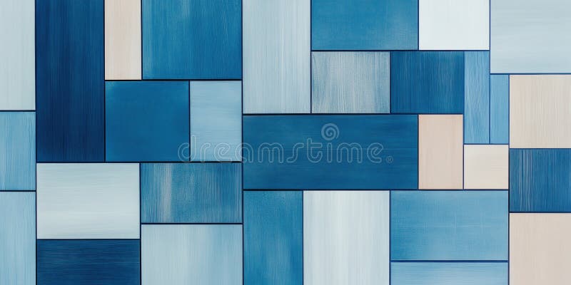 Blue Geometric Rectangles Abstract Pattern Modern Design Background ...