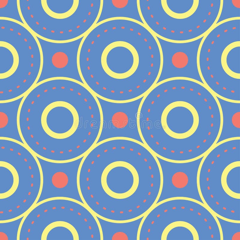 Blue Geometric Seamless Background. Bright Multi Colored Design with ...