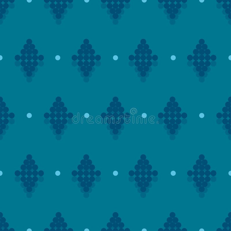 Blue Geometric Seamless Pattern with Diamond Shape Stock Vector ...