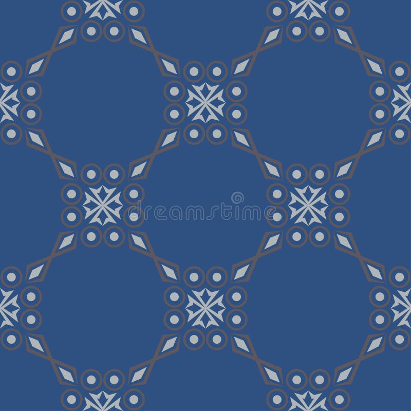 Blue Geometric Seamless Pattern Stock Vector - Illustration of print ...