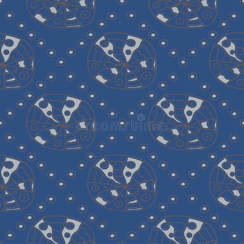 Blue Geometric Seamless Pattern Stock Vector - Illustration of gray ...