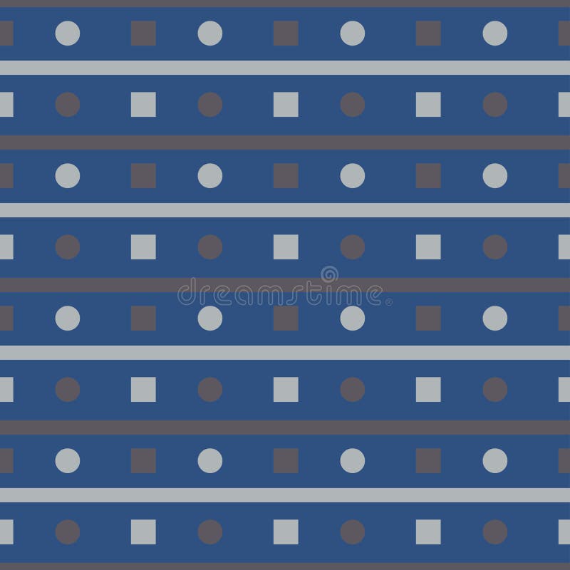 Blue Geometric Seamless Pattern Stock Vector - Illustration of repeat ...