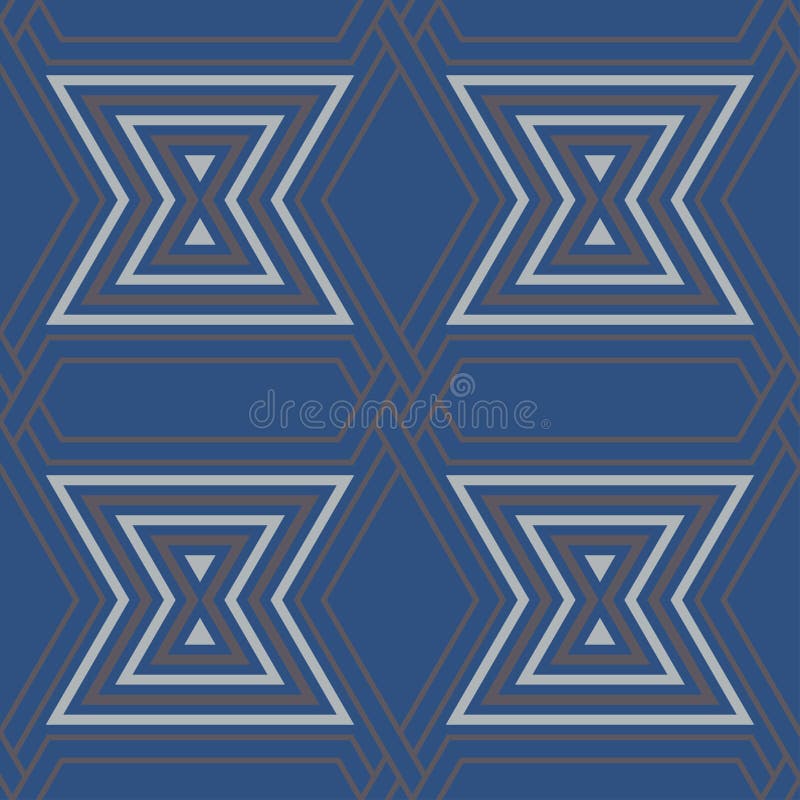 Blue Geometric Seamless Pattern Stock Vector - Illustration of paper ...
