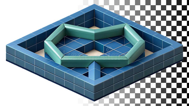 Blue Geometric Shape, Abstract, Design and Modern Element Png ...