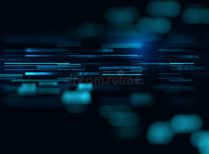 Blue Geometric Shape Abstract Technology Background Stock Illustration ...