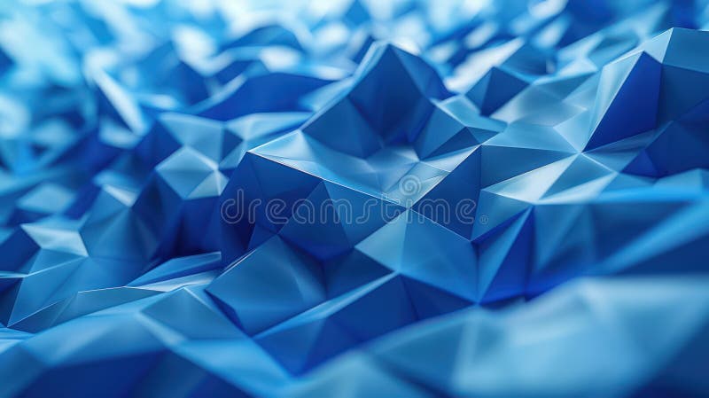 Blue Geometric Shapes Abstract Background Design - 3D Render Stock ...