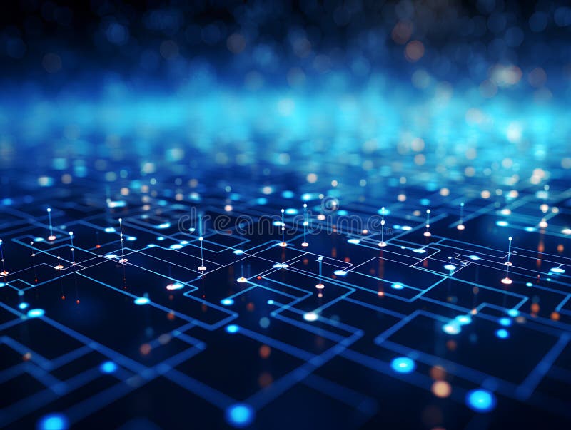 Blue Geometric Technology Background - 1 Stock Illustration ...