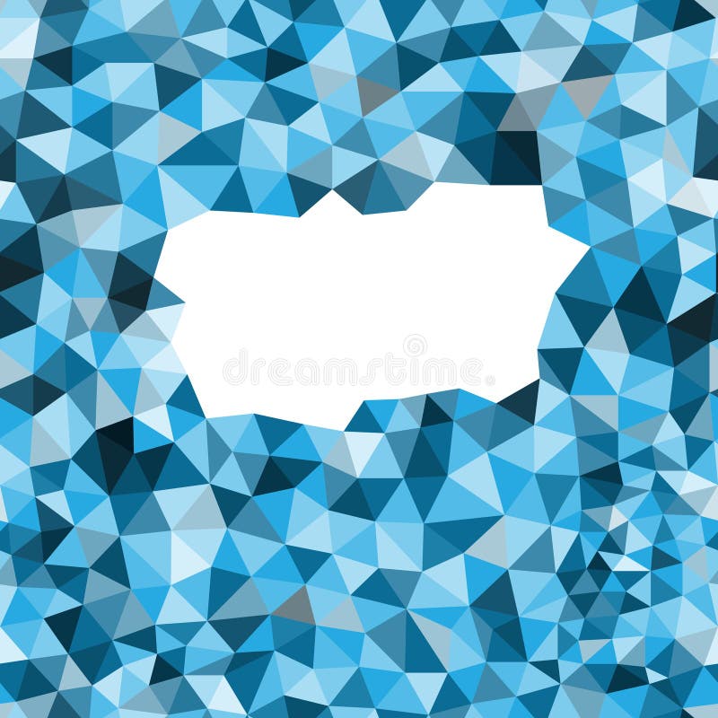 Blue geometric template stock illustration. Illustration of design ...