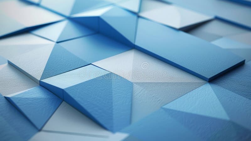 Blue Geometric Textured Wall Panel Close-up Stock Photo - Image of ...