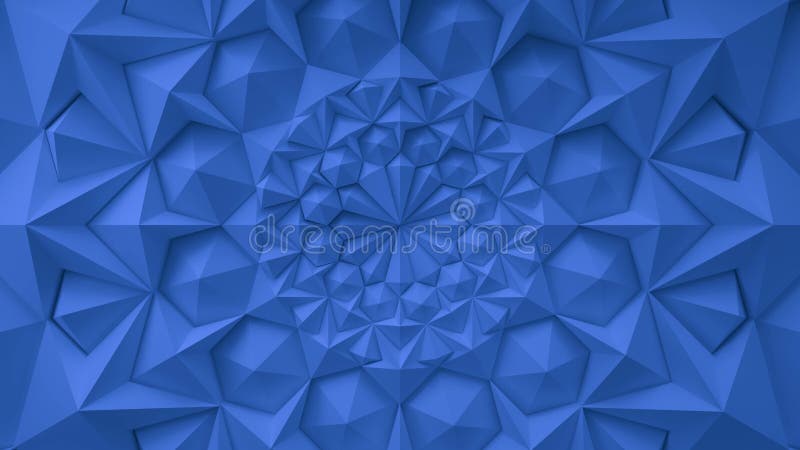 Blue Geometric Triangle Wall Waving Background. Seamless Loop 4K UHD ...