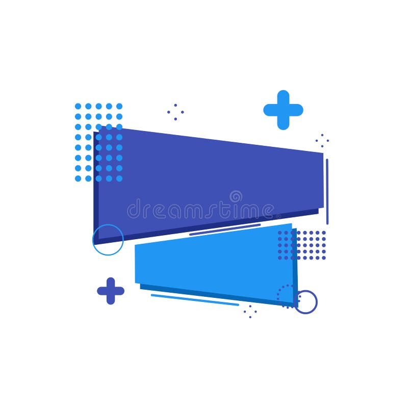 Blue Geometry Vector Text Template Stock Illustration - Illustration of ...