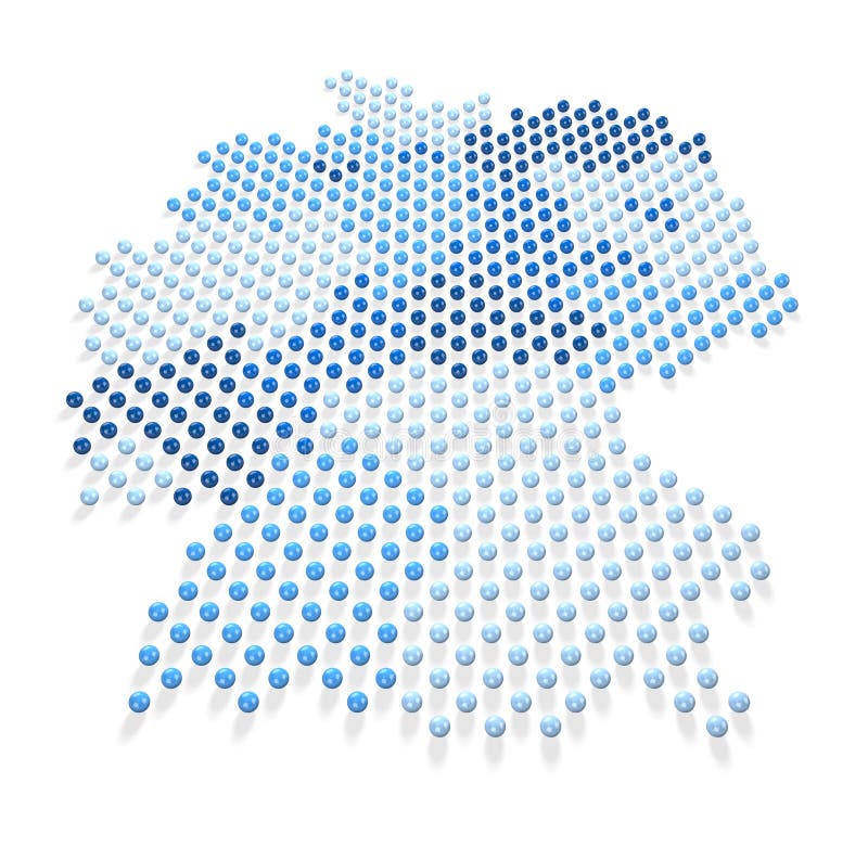 Blue Map of Germany stock vector. Illustration of continent - 255888627