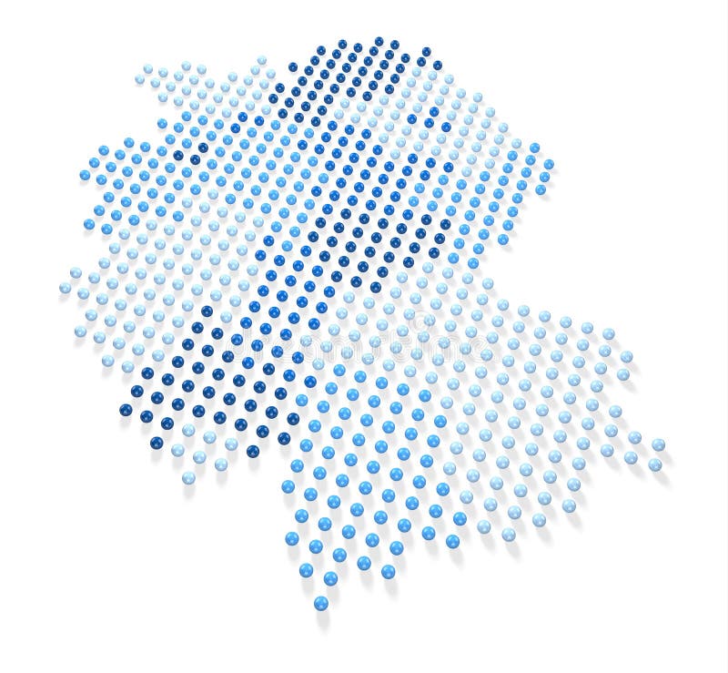 Blue Germany Map and Flag 3 Stock Illustration - Illustration of ...