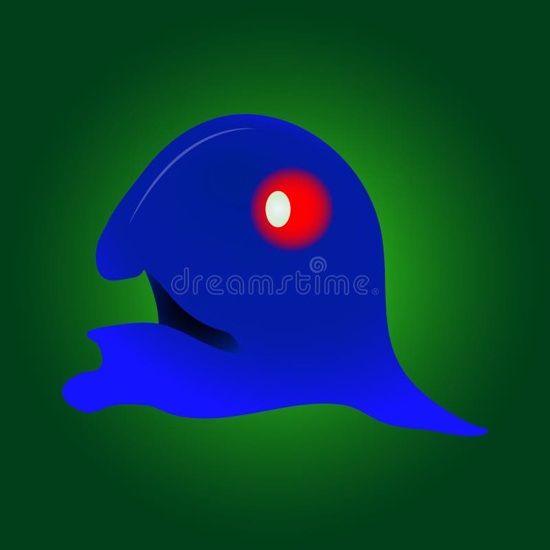 Blue Ghost Cartoon Character Set, Funny Halloween Scary Ghostly Monster ...