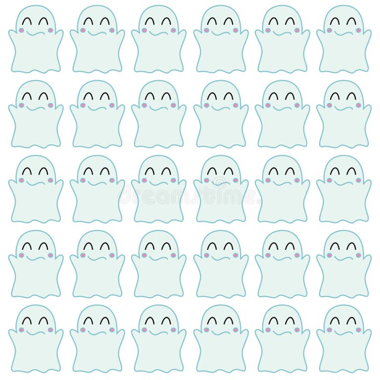 Blue Ghosts Design Pattern Texture Background Stock Vector ...