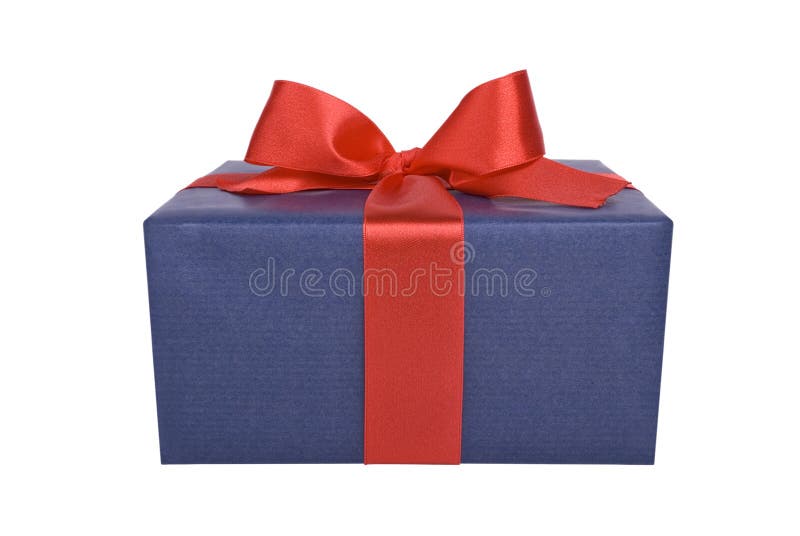 Blue gift stock image. Image of surprise, present, gift - 4657255