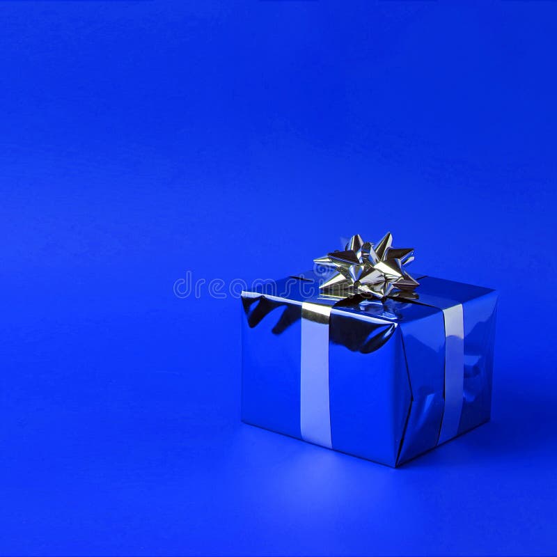 948 Blue Gift Box Blue Colour Background Stock Photos - Free & Royalty ...
