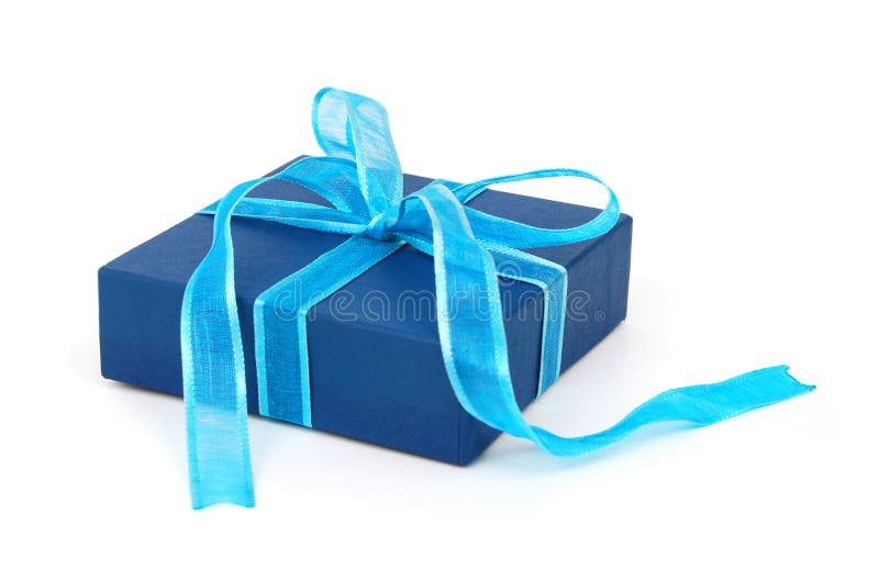 Small blue box stock photo. Image of birthday, jewel - 25936798