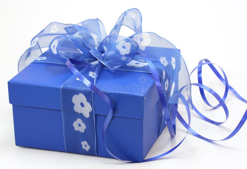 Blue gift box stock image. Image of share, decorate, surprise - 3000359