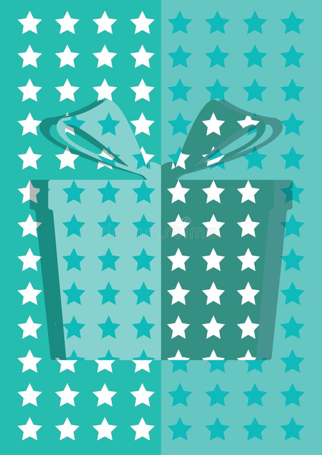 Blue Gift Box Background Card Stock Vector - Illustration of happy ...