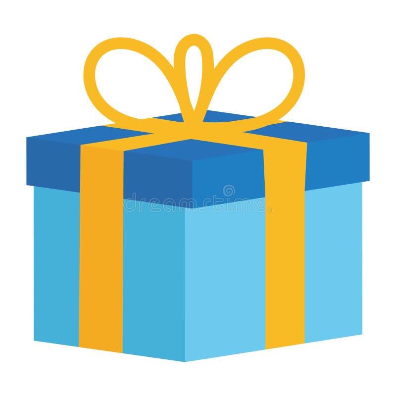 Blue gift box stock vector. Illustration of vector, party - 298987477