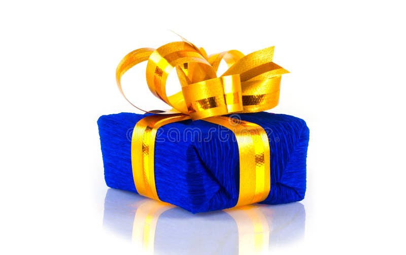 Blue gift box stock photo. Image of christmas, blue, package - 81633470