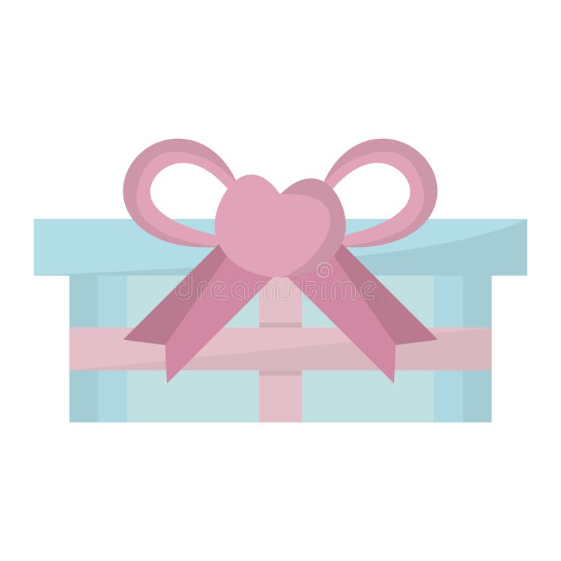 Blue and Pink Gift Box Open Icon Stock Vector - Illustration of blue ...