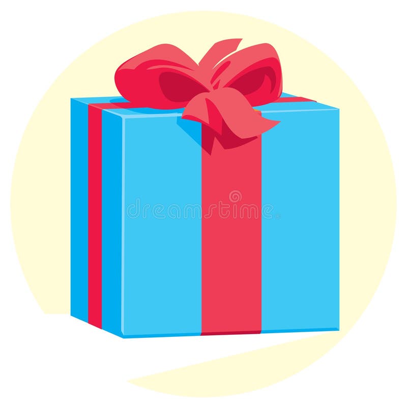 Blue Gift Bag with White Stripes and Dots Stock Vector - Illustration ...